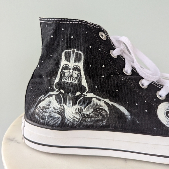 Converse | Shoes | Converse Mens Fan Art Star Wars Yodadarth Vader Hi ...